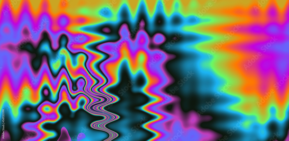 Texture of a glitched TV screen with wavy and distorted moire pattern ...