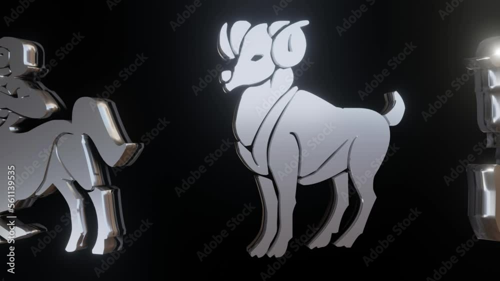 Astrological sign. Zodiac sign replace each other in the night sky ...