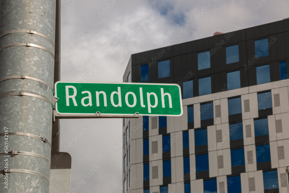 Sign for Randolph Street, of the Randolph Street Commercial Buildings ...