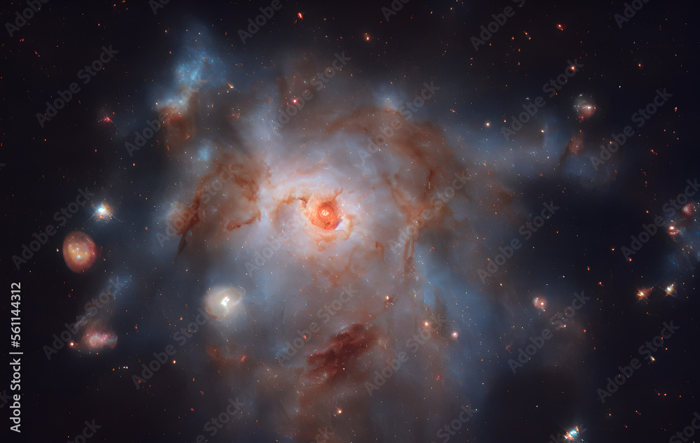 Galaxie with stars in deep Space - Sun - Astrophotograph - Deep Field ...