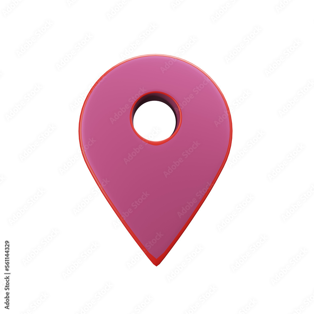 Map pins. Location point shape for maps and navigation apps, red ...