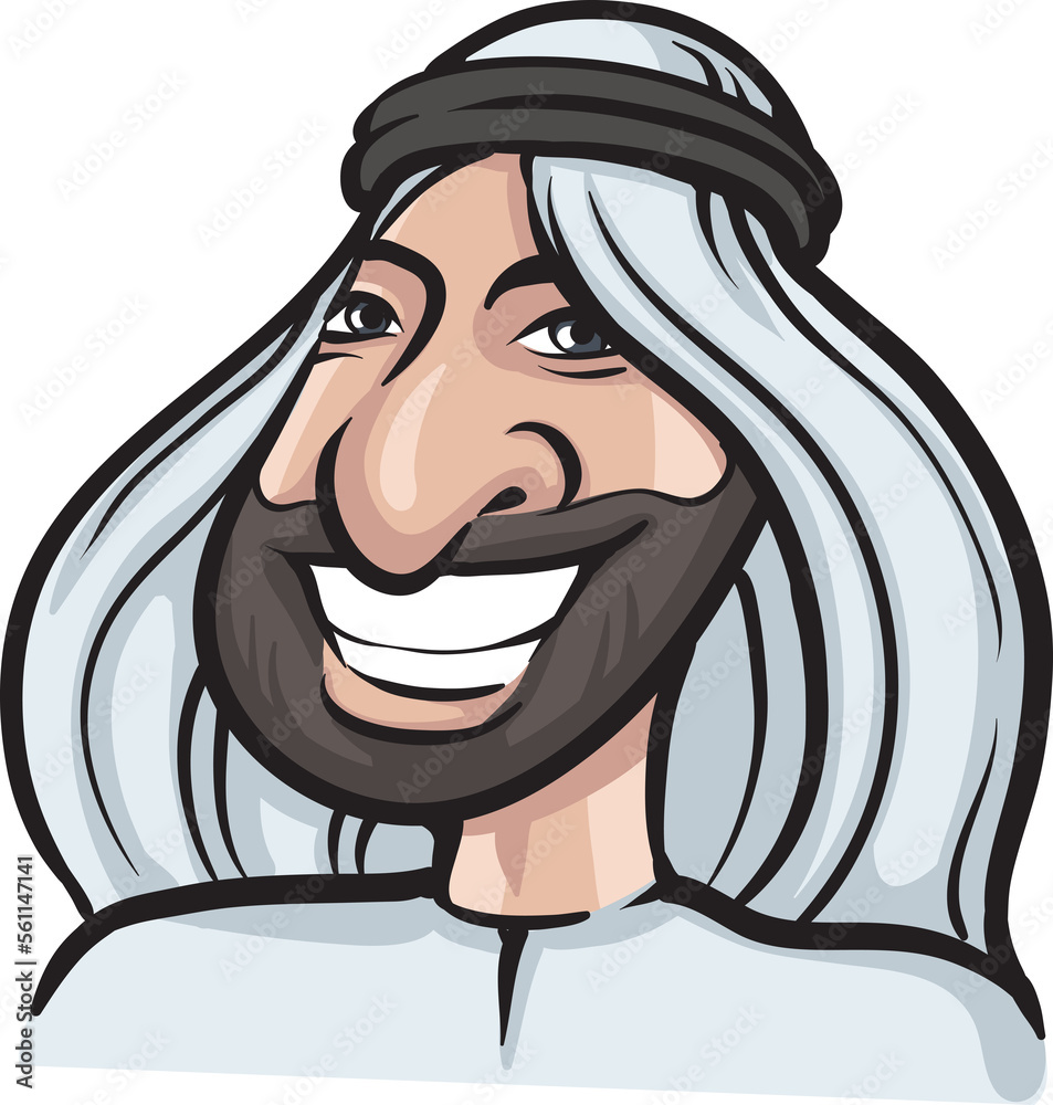 cartoon arab man character happy - PNG image with transparent ...