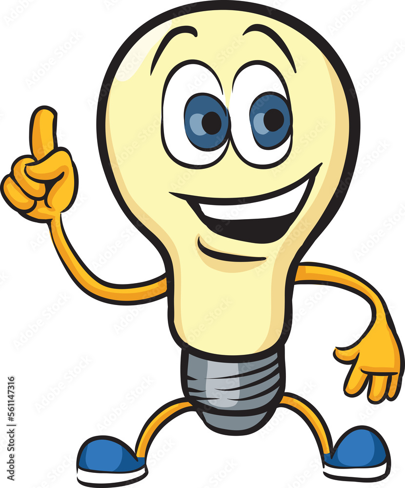 cartoon light bulb character - PNG image with transparent background ...