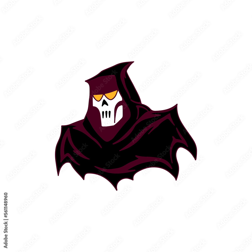 vector illustration of angel of death cartoon character Stock Vector ...