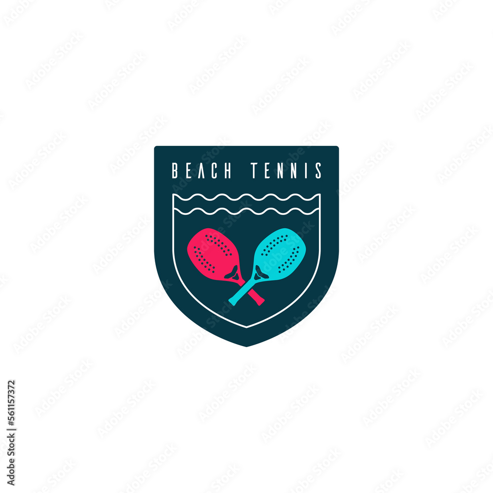 Vetor de Logo template for beach tennis. do Stock | Adobe Stock
