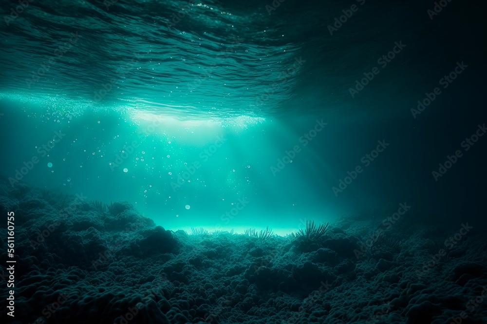 Artistic Underwater photo of waves. From a scuba dive in the canary ...
