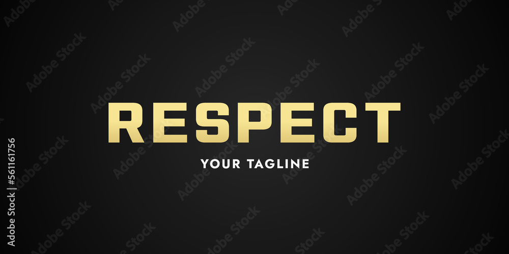 respect logo letter or respect letter logo elegant vector on black ...