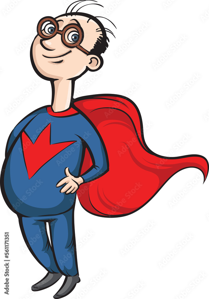 cartoon smiling superhero - PNG image with transparent background Stock ...