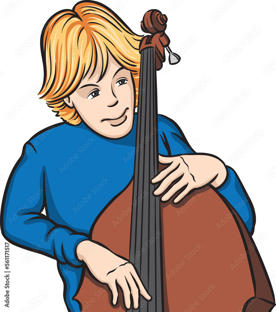 double bass player - PNG image with transparent background Stock ...