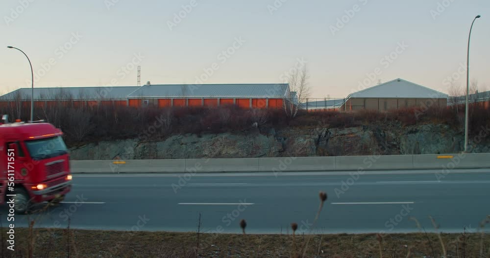 Logistics and transportation of Container. long haul truck semi trailer ...