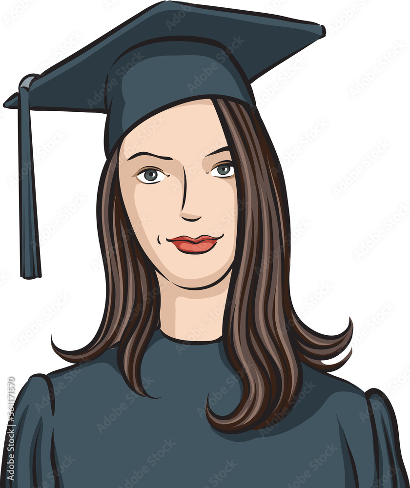 graduate girl - PNG image with transparent background Stock ...