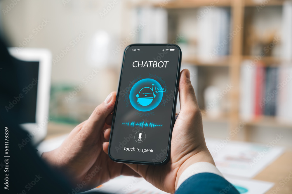 Foto de AI Chatbot intelligent digital customer service application ...