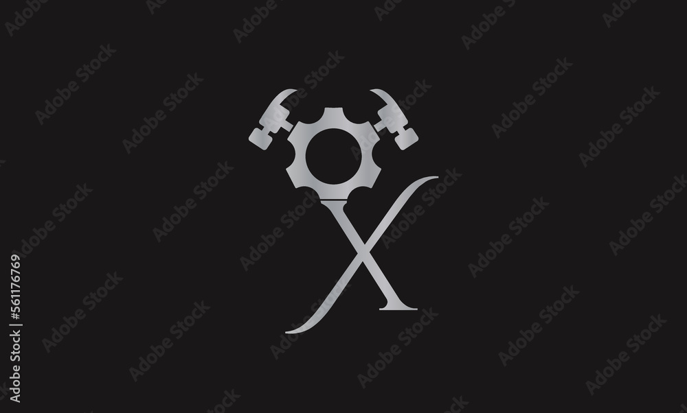 X Gear logo vector full color template Icon. Letter X Gear Logo Design ...