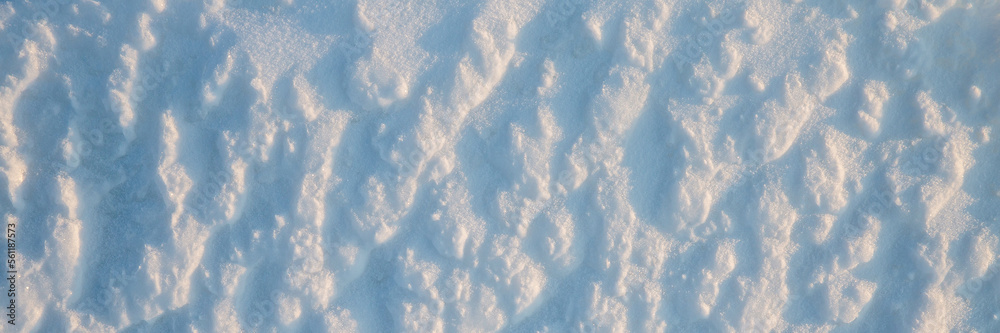 Beautiful winter background with snowy ground. Natural snow texture ...