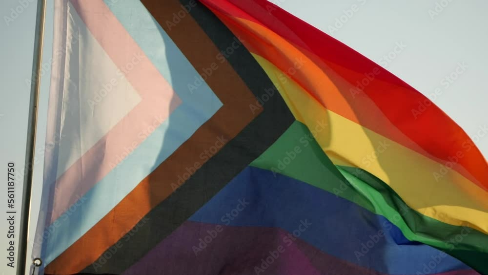 LGBT Pride Flag Waving. Rainbow LGBT, pride, flag is symbol Gay ...