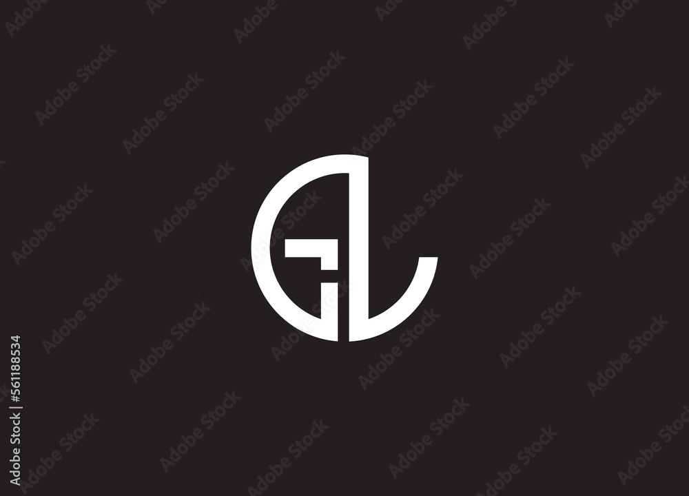 GL Alphabet letter icon logo Design Stock Vector | Adobe Stock