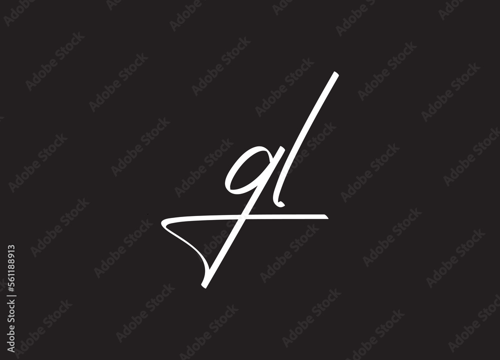 GL Alphabet letter icon logo Design Stock Vector | Adobe Stock