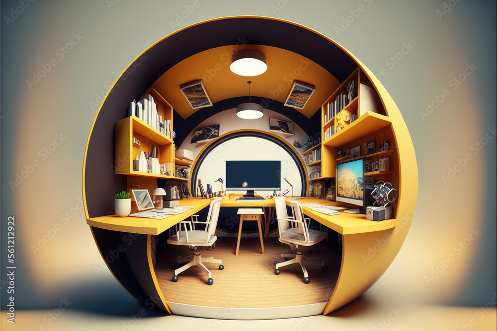 3d workspace, desk, Made by AI,Artificial intelligence Stock ...