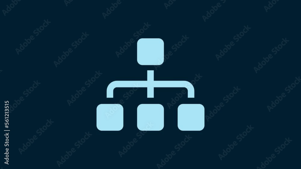 White Business hierarchy organogram chart infographics icon isolated on ...