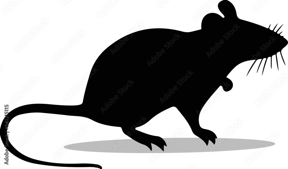 Vetor de Mouse Silhouette, cute Mouse Vector Silhouette, Cute Mouse ...
