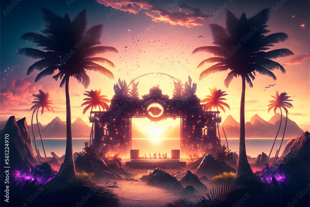 Dance to the beat of electrifying music on a tropical island beach at ...