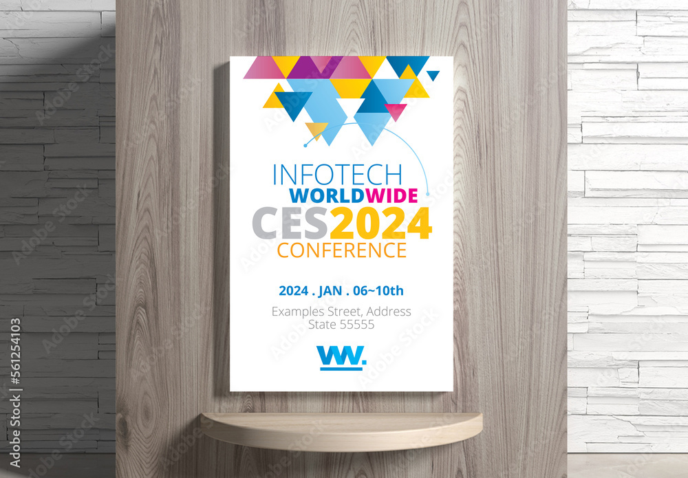 Technology Event Signagefor Conference Back Screen Stock Template ...