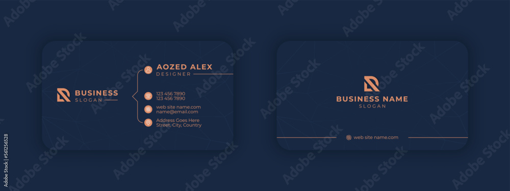 Business card template / easy to edit Stock Vector | Adobe Stock