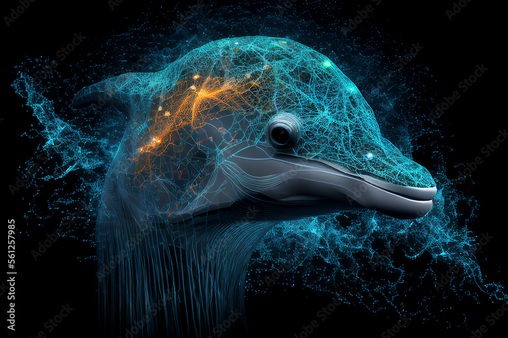 Neural network of a dolphin brain with big data and artificial ...