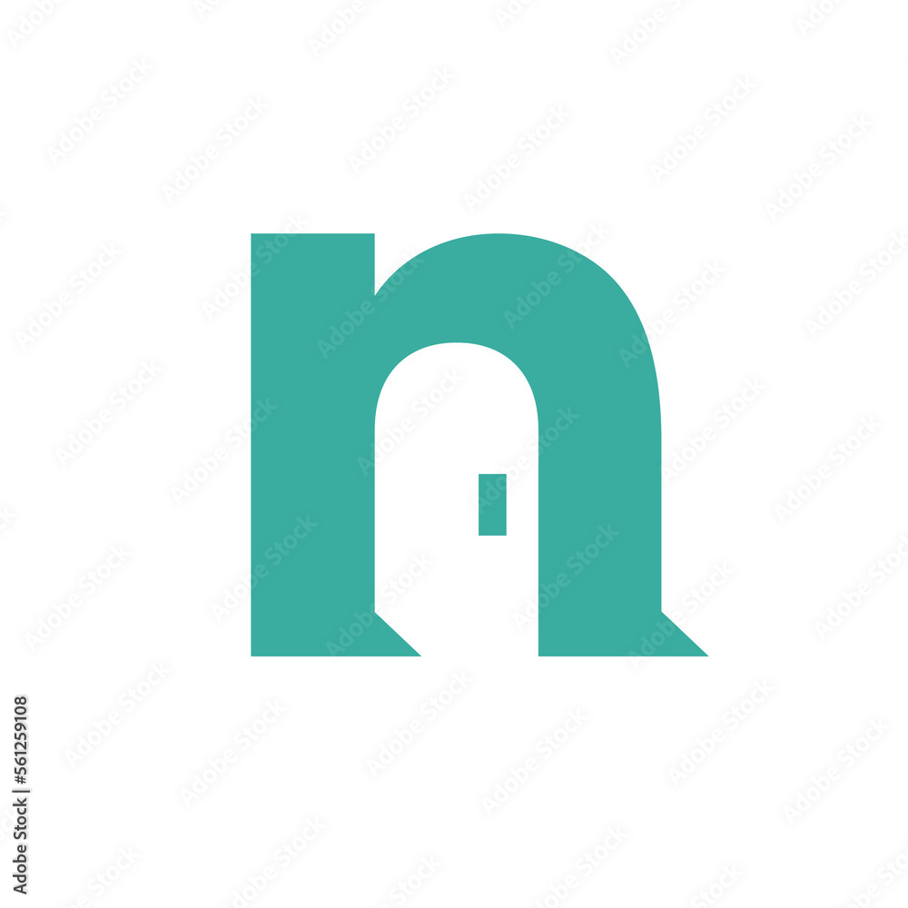 Letter n door logo design template. Can be used for architecture, room ...