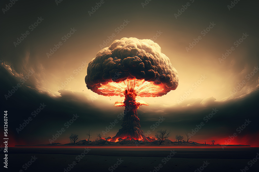 Nuclear explosion 2023. Generative AI. Stock Illustration | Adobe Stock