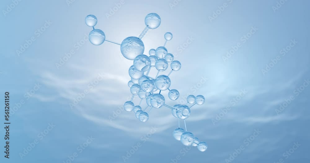 Nicotinamide mononucleotide molecule, rotating 3D model of NMN or beta ...