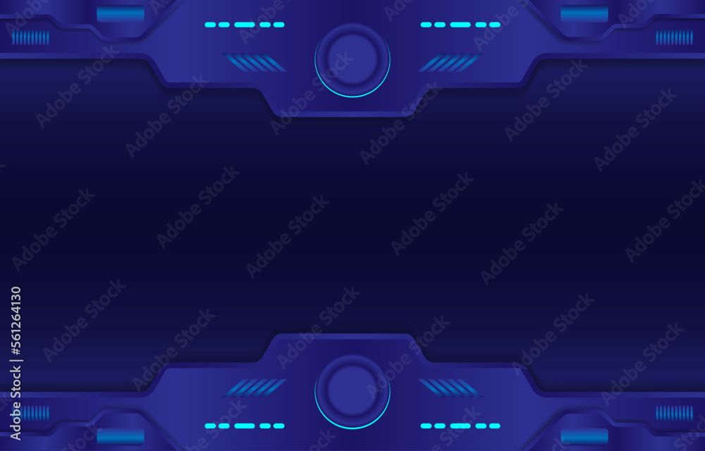 Dark blue control panel abstract modern technology futuristic interface ...
