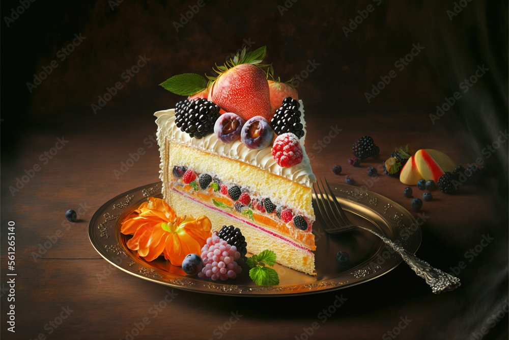 Luxus Torte Mit Frchten Und Schokolade Bilder
