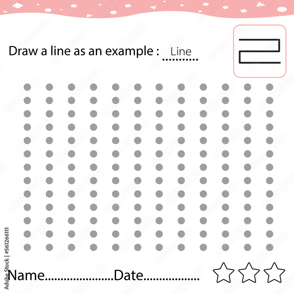 Connect dots with straight lines. Worksheet for children coloring book ...