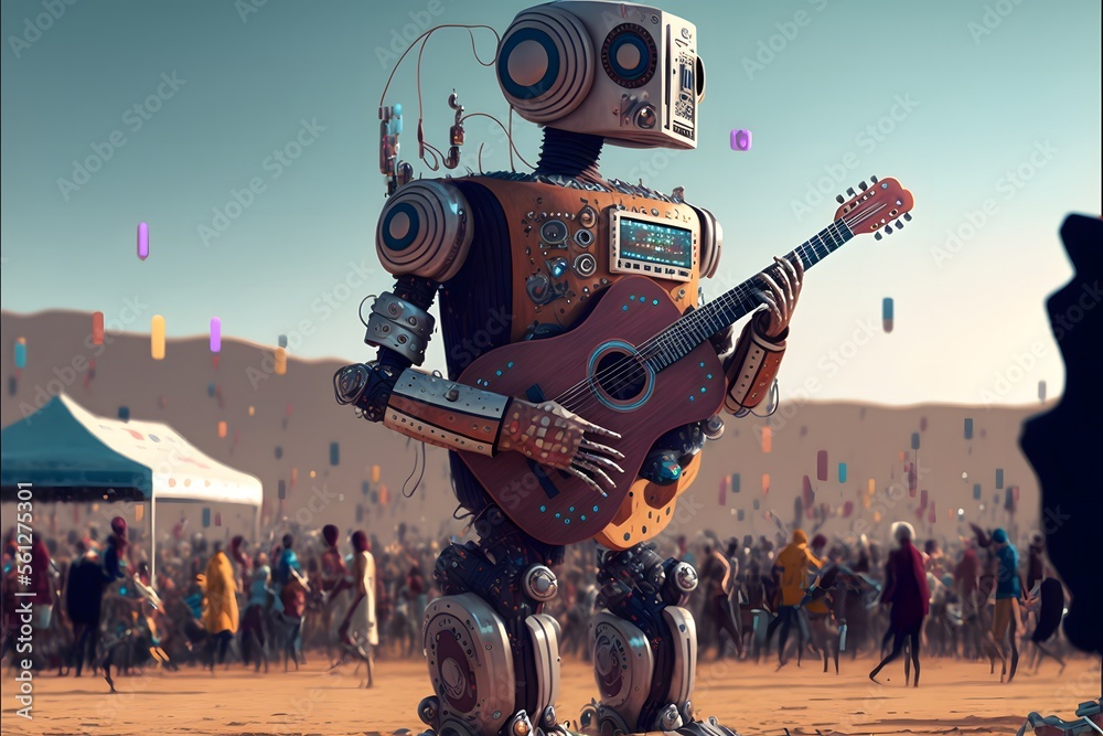Get ready for a futuristic EDM festival featuring robot DJs. The ...