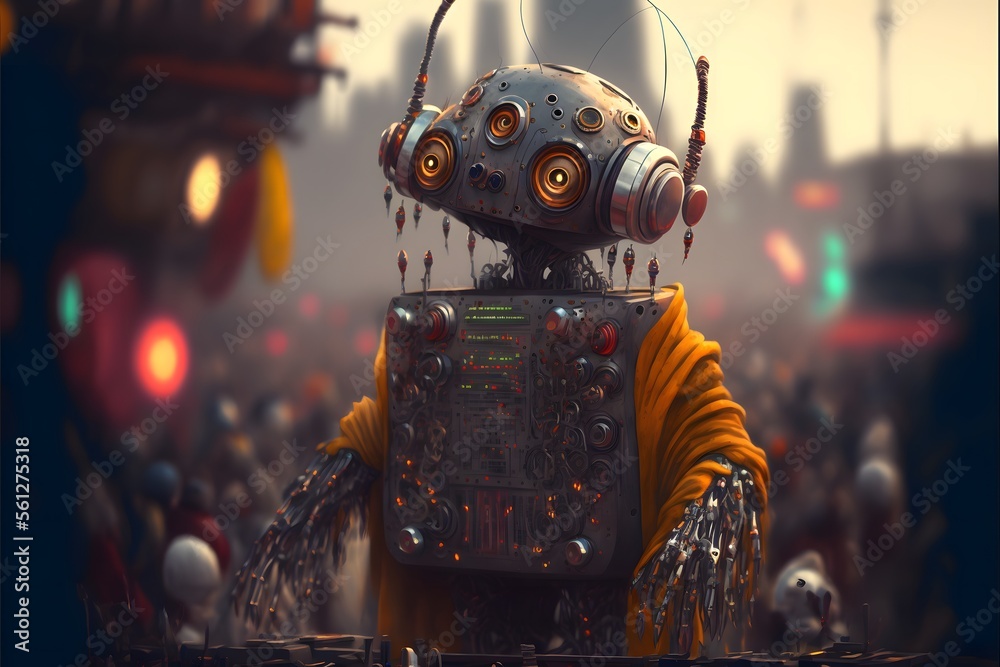 Get ready for a futuristic EDM festival featuring robot DJs. The ...