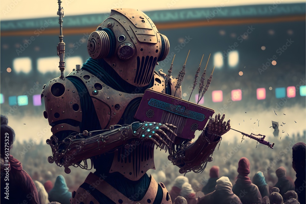 Get ready for a futuristic EDM festival featuring robot DJs. The ...
