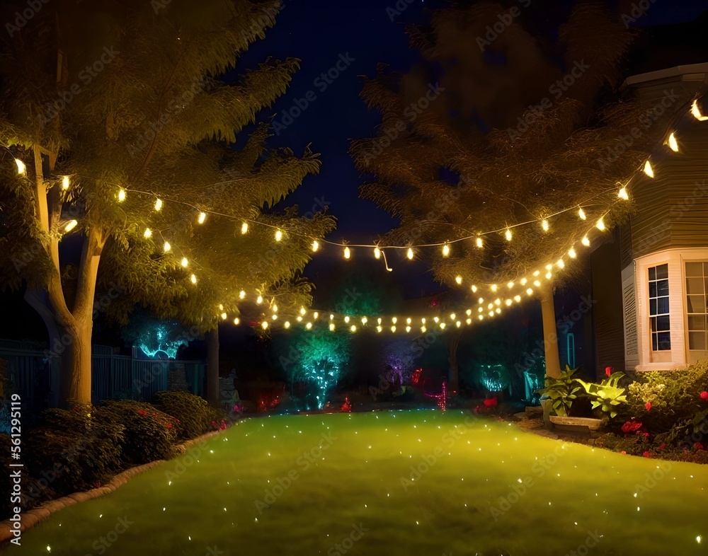 Beautiful Backyards At Night