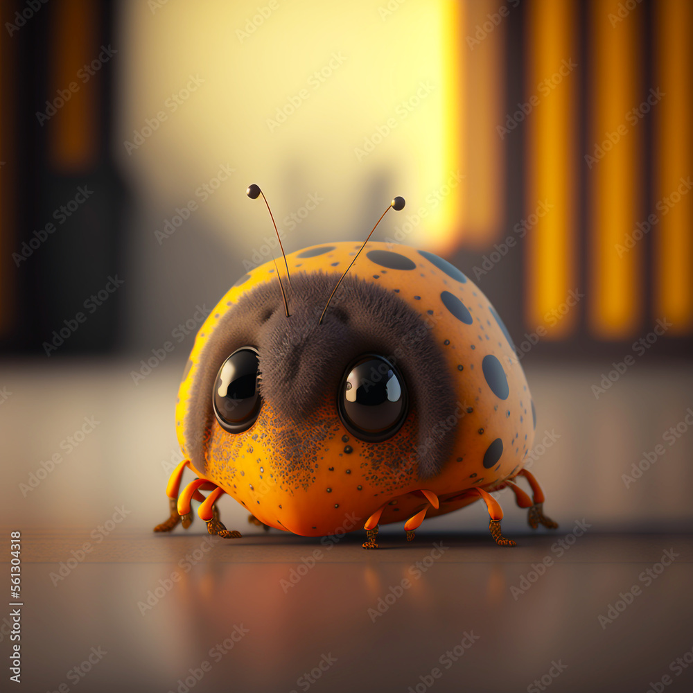 Expressive Cute Bug Emoji. 3D Icons, characters, avatars. ilustração do ...