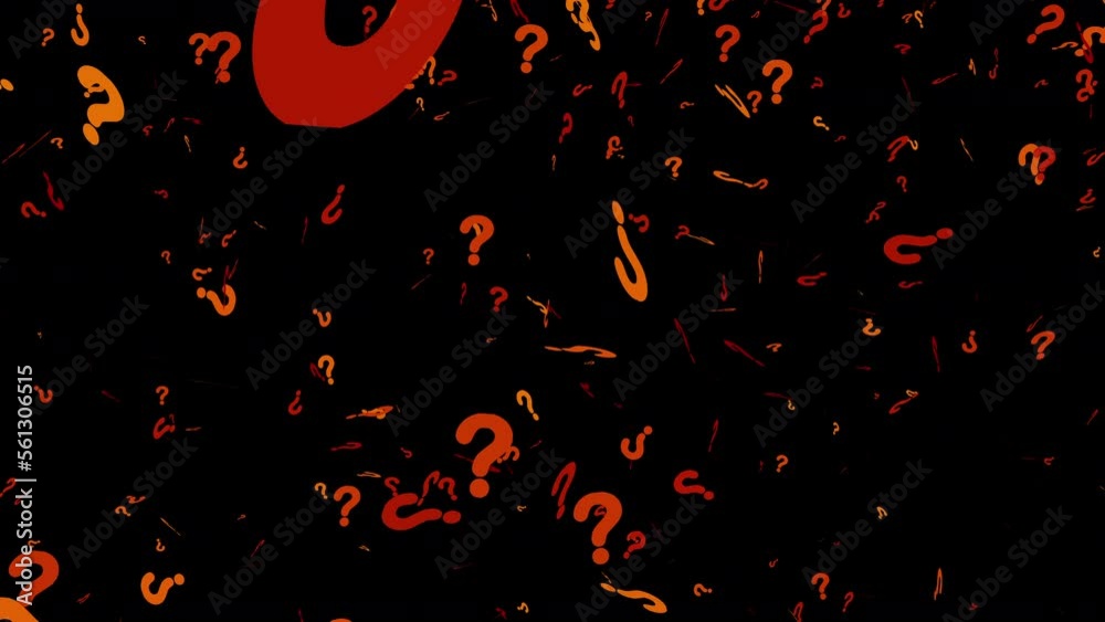 Red question mark symbols falling down with black background Stock ...