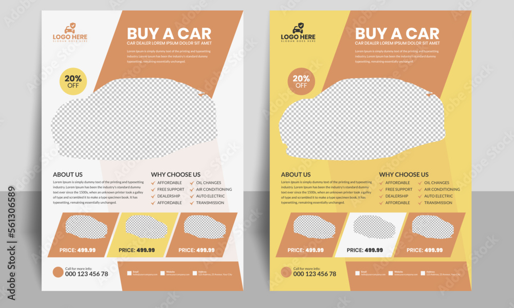 Exclusive car sale promotion flyer template design Stock Vector | Adobe ...