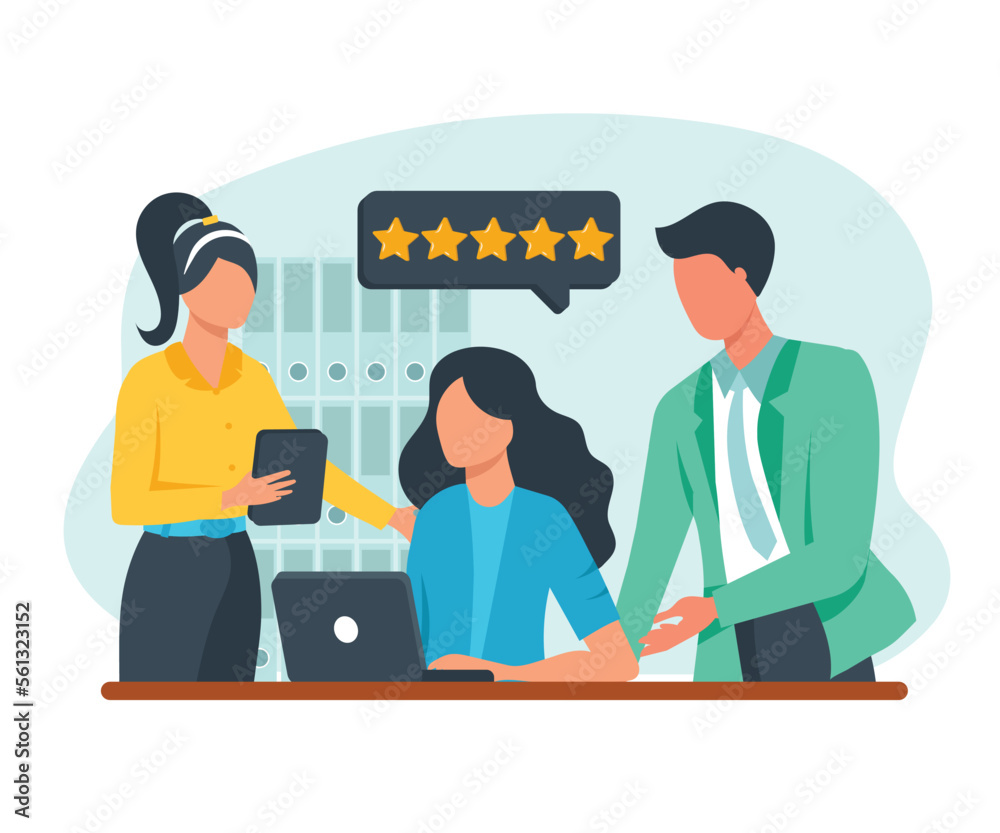 Customer satisfaction. Feedback. Rating on customer service ...