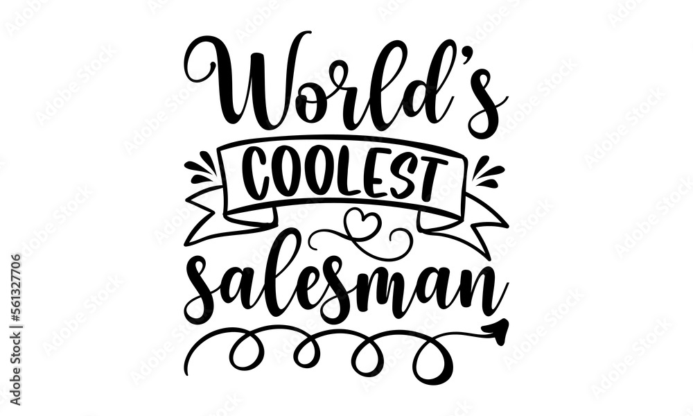 World’s Coolest Salesman- Salesman t-shirt design, card template ...