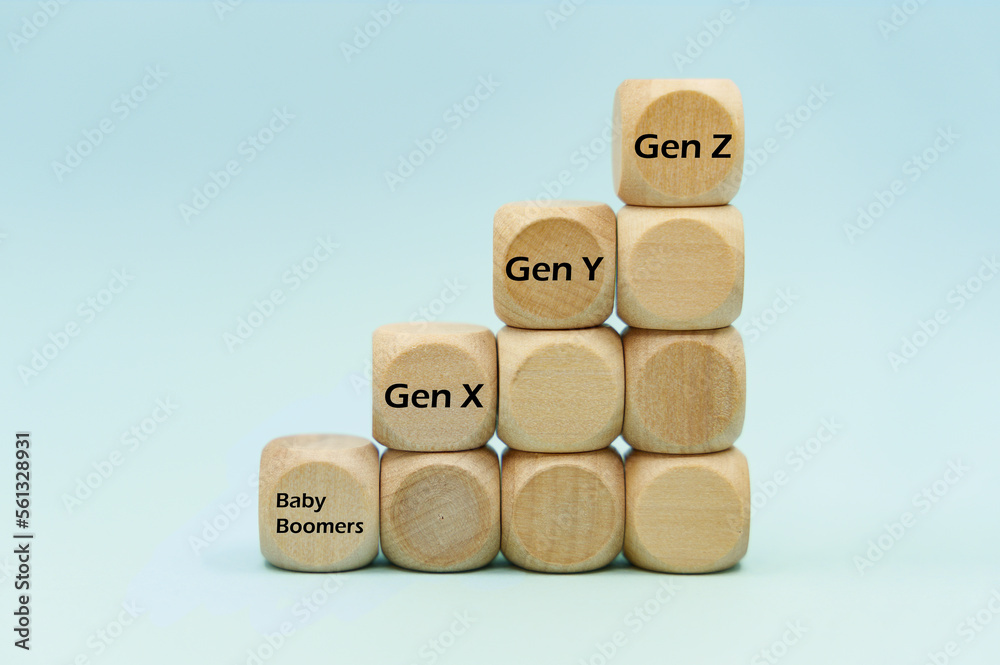 Time scale comparing the differences between generations: Baby boomers ...