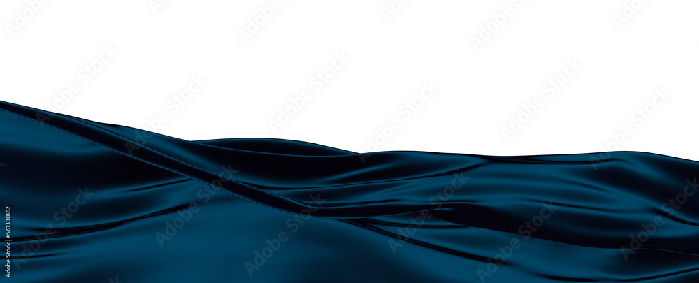 fabric 3D render abstract background of smooth lines of spline blue ...
