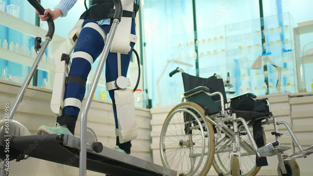 a patient with an injury of the musculoskeletal system tests an ...