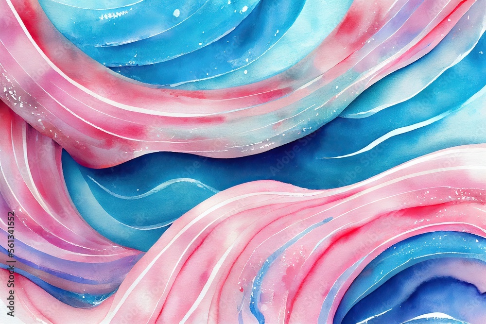 Abstract pink blue wavy with blurred light curved lines background ...