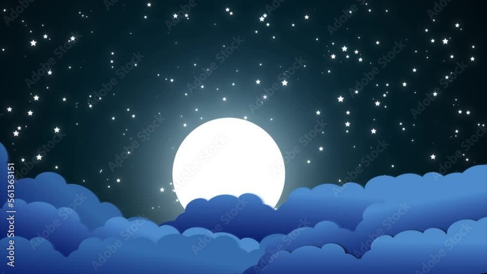 Animated Cartoon Star And Cloud Background. Animation Of Cartoon Paper ...