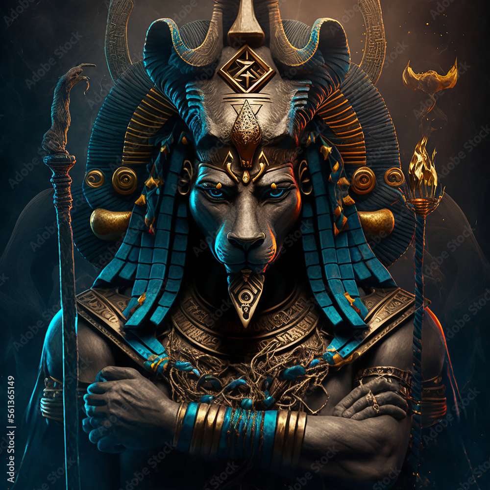 Ancient Egyptian mythology. Hu, the ancient Egyptian mythological god ...