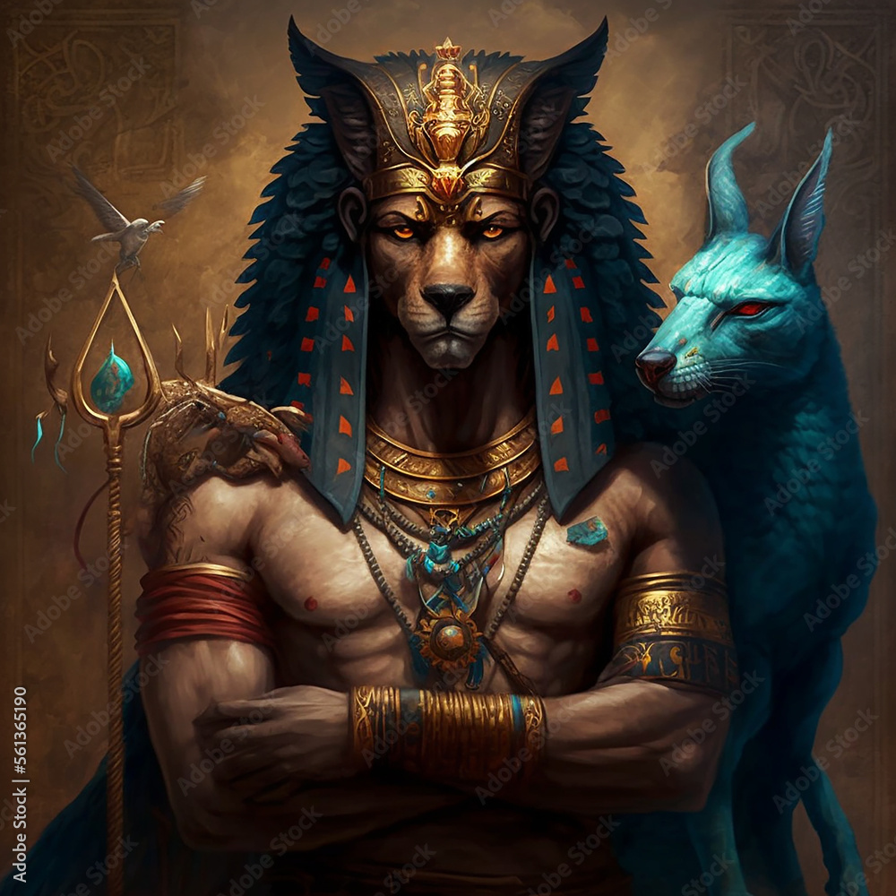 Ancient Egyptian mythology. Hu, the ancient Egyptian mythological god ...